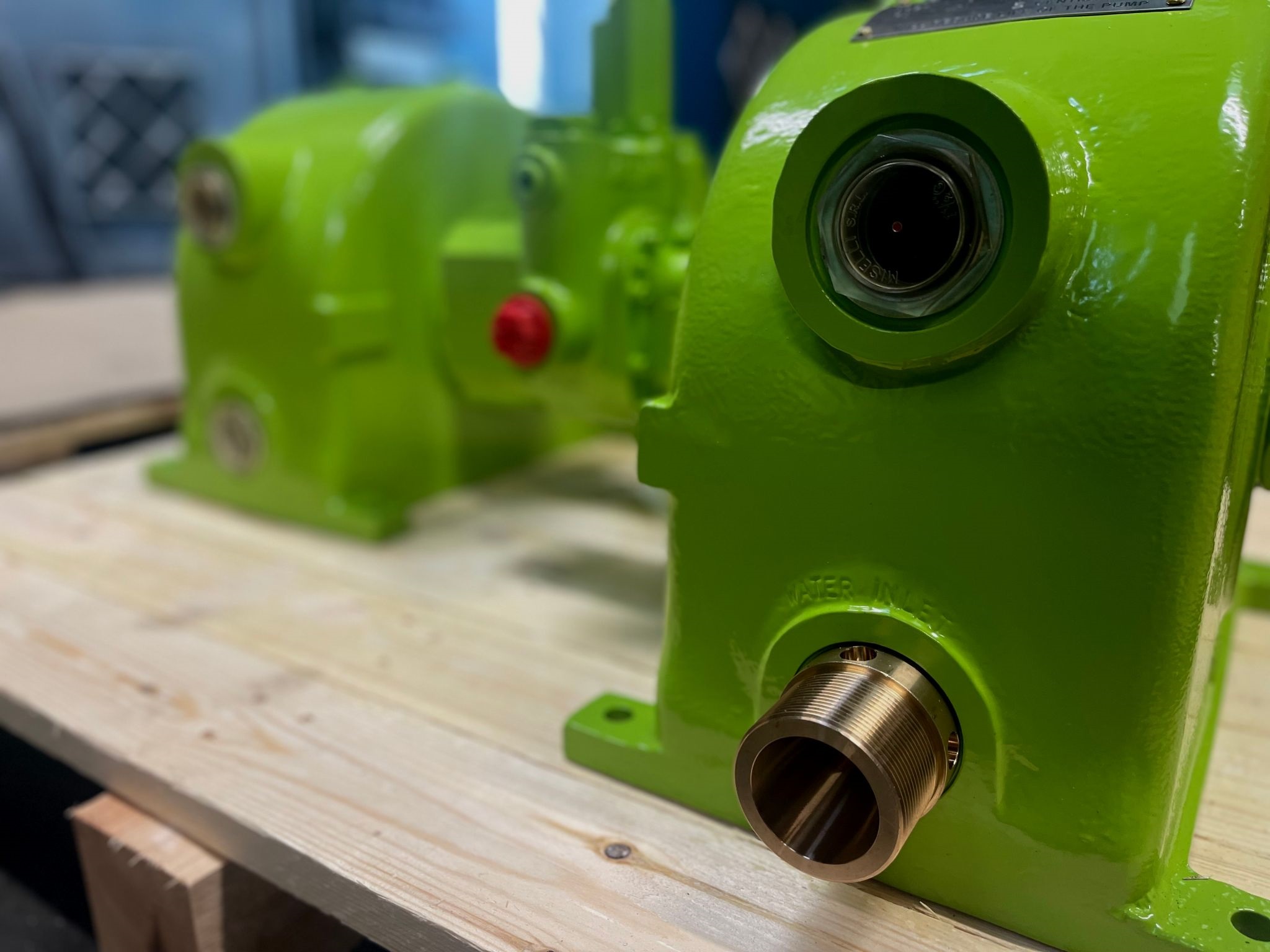 Specialised paint finish on Pelton Wheel powered pumps - Albany Pumps ...